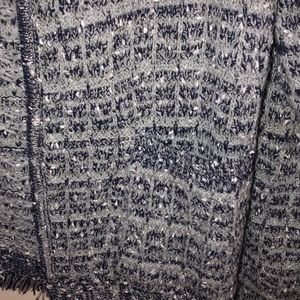 Sioni | Jackets & Coats | Cute Fringe Blue Woven Jacket | Poshmark